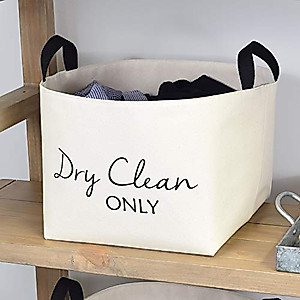 Dry Clean Only Canvas Laundry Basket