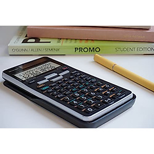 Sharp EL-531TGBBW 12-Digit Scientific/Engineering Calculator with Protective Hard Cover, Battery and Solar Hybrid Powered LCD Display, Great for Students and Professionals, Black,Black and White