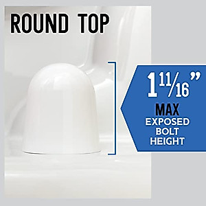 Stinky John's Tall Toilet Bolt Caps - Universal Fit with a Round Top - Almond Colored Caps - 2 count (1 package)