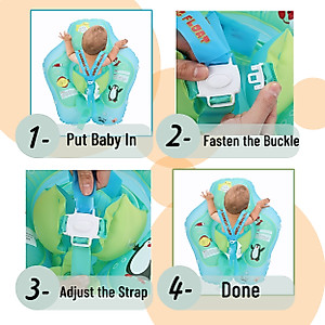 Mr. Pen- Inflatable Baby Swim Float, for Ages 6-30 Months, Blue, Waist Ring Inflatable Baby Pool Float, Infant Swim Float, Baby Pool Toys, Infant Floats for Pool, Baby Swimming Float