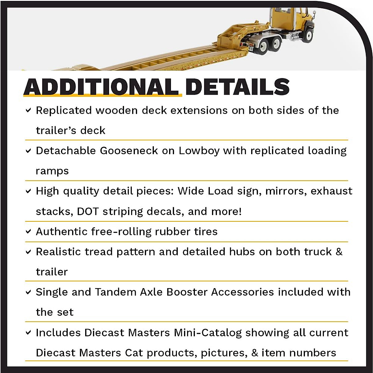 1:50 Caterpillar CT660 Day Cab Tractor with XL120 Low-Profile HDG Trailer - Core Classics Series - 85503C