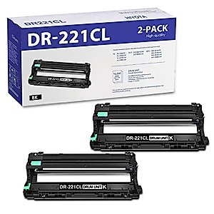 HIYOTA Compatible DR-221CL DR 221CL Drum Unit 2 Pack Black Replacement for Brother HL-3140CW 3180CDW MFC-9130CW 9140CDN 9330CDW 9340CDW DCP-9015CDW 9020CDN Printer (DR221CL 2Pack) - Toner Not Include