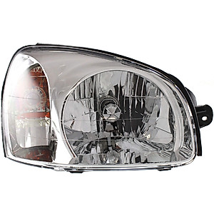 Garage-Pro Headlight Set Compatible with 2003-2006 Hyundai Santa Fe, Driver and Passenger Side, with Bulbs, Halogen, Production Date From July 14 2003