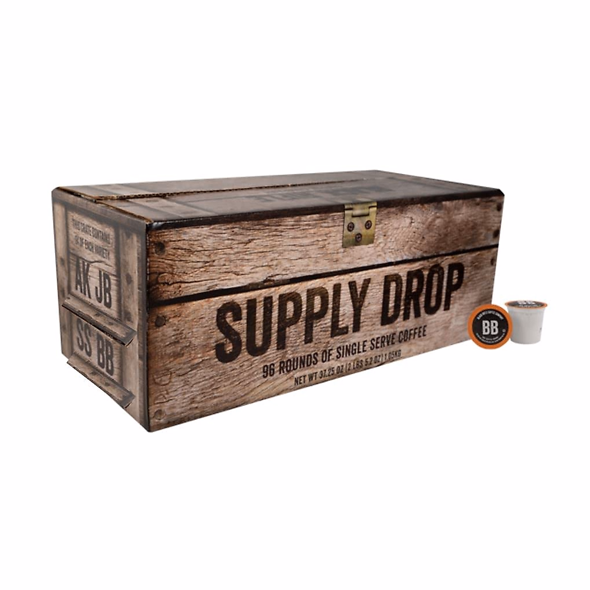 Black Rifle Coffee Company Supply Drop Variety Pack, With Silencer Smooth, AK Espresso, Just Black, and Beyond Black Blends, 96 Coffee Pods