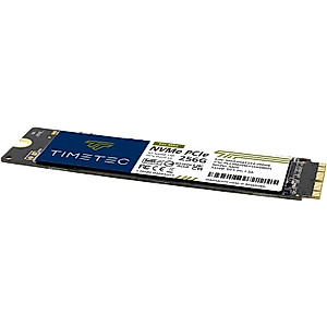 Timetec 256GB MAC SSD NVMe PCIe Gen3x4 3D NAND TLC Read Up to 1,950MB/s Compatible with Apple MacBook Air (2013-2015, 2017), MacBook Pro (2013-2015), iMac (2013-2019), Mac Pro (2013), Mac Mini (2014)