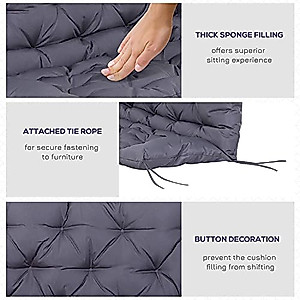 Replacement Cushions for Outdoor Swing, Swing Replacement Cushions with 6 Ties, 2-3 Seat Swing Cushions for Outdoor Furniture, for Garden Benches, Swings,Sofa (Fruit Green,59x39.3x3.1)…