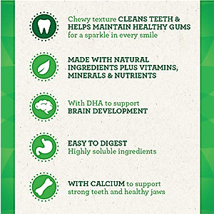 Greenies Puppy 6+ Months Regular Natural Dog Dental Care Dog Treats, 12 oz. Pack (12 Treats)