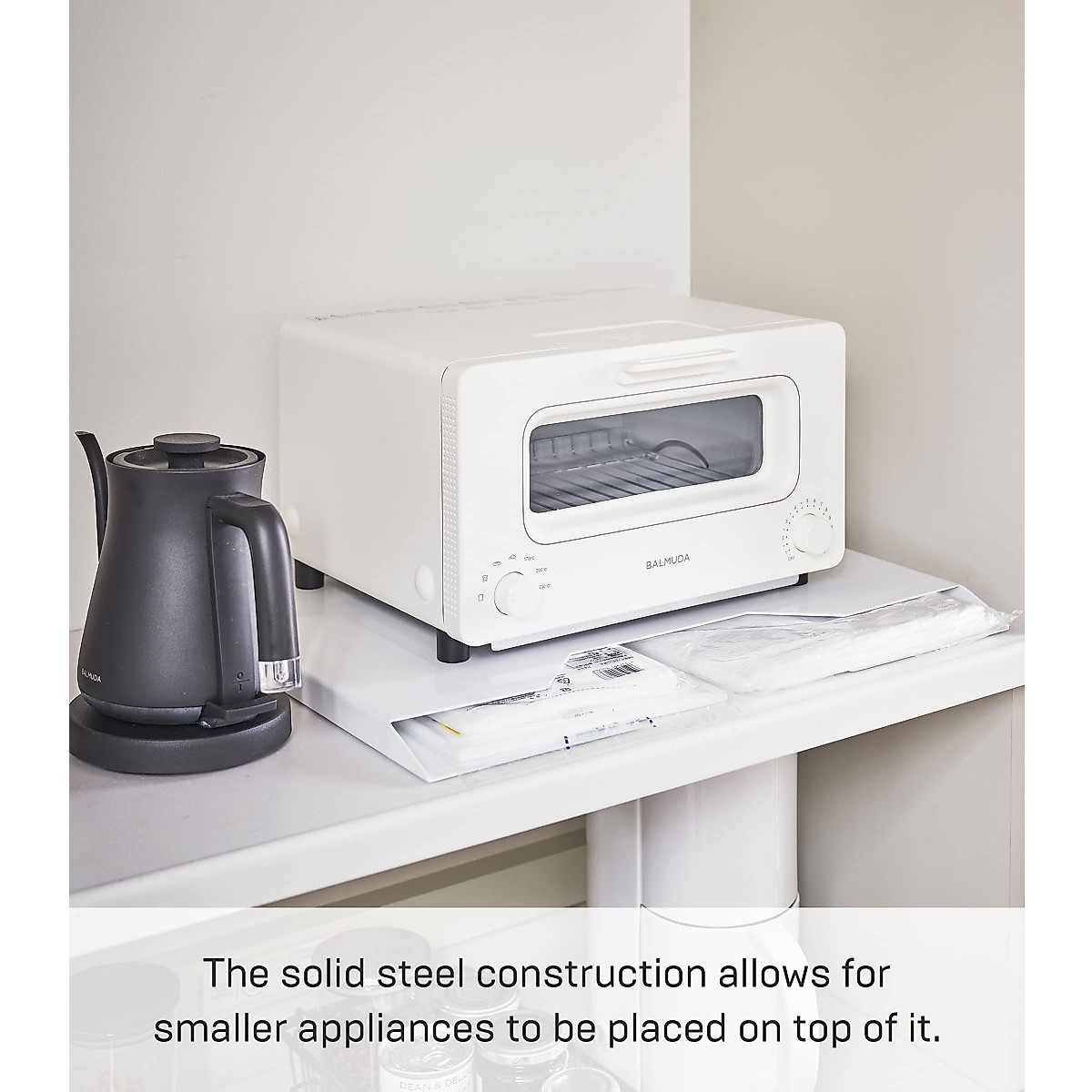 Yamazaki Home Tower Magnetic Placemat Rack/Placemat Organizer/Pocket Wall File - Steel, One Size, White