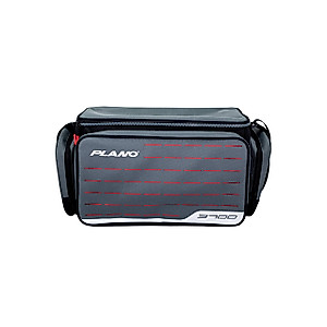 Plano Weekend Series 3700 Tackle Case, Large, Gray Fabric, Includes 2 Stowaway Utility Storage Boxes for Fishing Baits & Lures, Premium Soft Fishing Storage