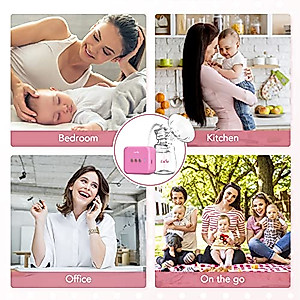 Lulia Double Electric Breast Pump, Breastfeeding Pump with 3 Modes, Portable Rechargeable Breast Pumps for Travel, Home, Driving & Office (Pink)…