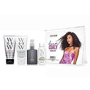 Color Wow Dream Curly Travel Size Kit – Color Security Shampoo & Conditioner (2.5 oz), Dream Cocktail Kale Infused (1.7 oz) & Dream Coat for Curly Hair (1.7 oz). The ultimate curl collection