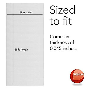 RESILIA Premium Floor Protector for Hardwood Floors – Easy-to-Clean, Heavy Duty Plastic Vinyl, Clear American Modern, 27 Inches x 25 Feet, for Hallway, Living or Dining Room Use