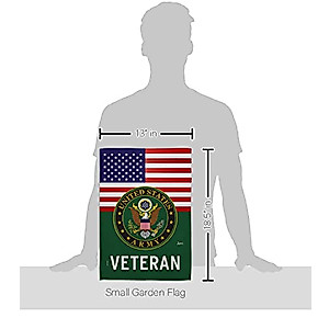 Americana Home & Garden US Army Veteran Garden Flag Armed Forces Rangers United State American Military Retire Official House Decoration Banner Small Yard Gift Double-Sided, Thick Fabric, Made in USA