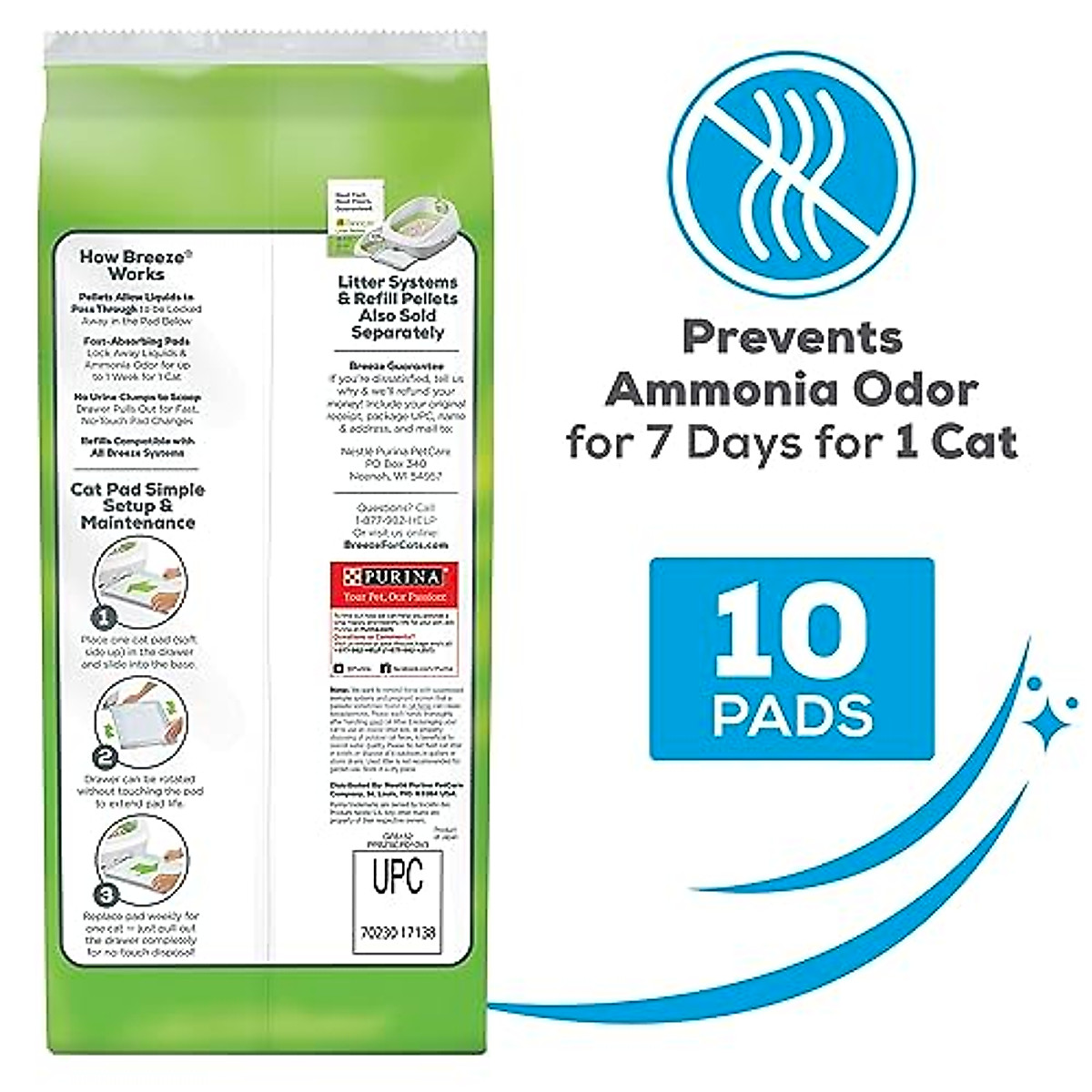 Purina Tidy Cats Breeze Litter System Cat Pad Refills 10ct. Pack Tidy Cats Cat Litter Pads - 10 ct. Pouch