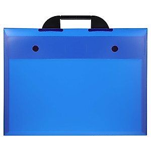 OATIPHO Filer Folders, File Organizer 18.5X14 Portfolio A3 Plastic Transparent Oxford Cloth Edge Waterproof Expansion Envelopes, Letter Booklet Expanding File for Office School Travel Art Music Use