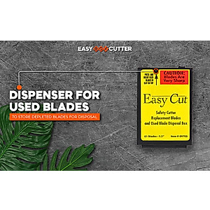 Easy Box Cutter Standard Replacement Blades, 81 Count - Utility Knife Blade, Box Cutter Blades, Standard, Premium Carbon Steel, Extended Durability