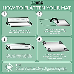 Ilyapa Office Chair Mat for Hard Floors 47" x 59" Heavy Duty Clear, PVC Chair Mat for Hardwood and Tile Floors, Protective Floor Mat for Home or Office