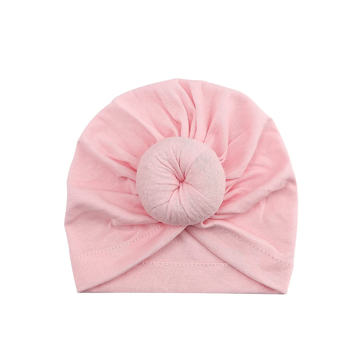 DRESHOW BQUBO 5 Pieces Baby Turban Hats Turban Bun Knot Baby Infant Beanie Baby Girl Soft Cute Toddler Cap