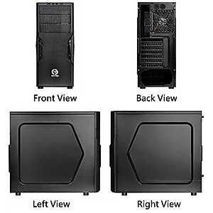 Thermaltake Versa H22 Black ATX Mid Tower Perforated Metal Front and Top Panel Gaming Computer Case 2.0 Edition with One 120mm Rear Fan Pre-Installed CA-1B3-00M1NN-A0