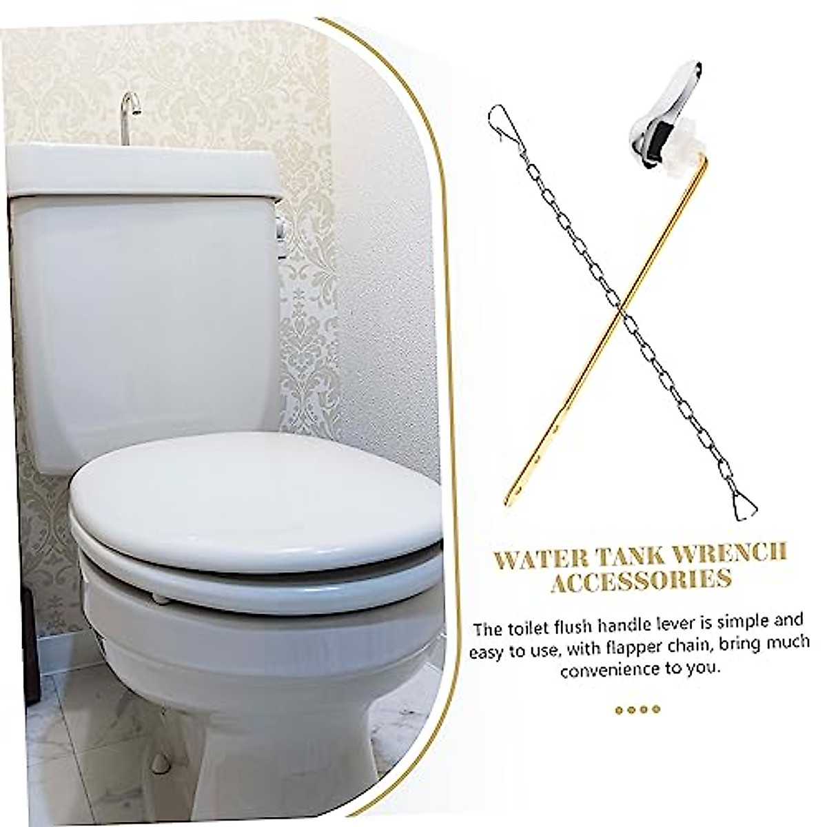 OSALADI 2 Sets Accessories Float Toilet Tank Flush Lever Replacement Front Mount Toilet Handle Lever Toilet Handle Replacement kit Toilet Toilet Tank Lever Replacement Flap