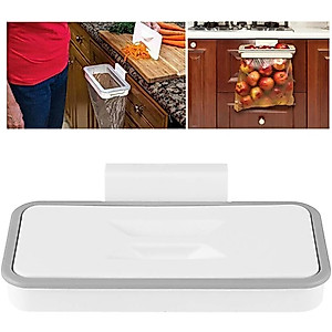 Hanging Trash Bag Holder,Hanging Trash Bag Rack,Garbage Waste Holder with Lid for Kitchen Closet Cupboard Accessory