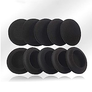 [10 Packs] Foam Ear Cushion Cover,2.3inch/60mm Foam Earpads Ear Pad Cushion Cover,Universal Replacement Durable Lightweight Black Windshield Headphones Noise Prevention Ear Cap Ear Pad Cover Black