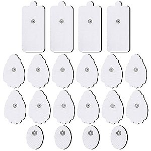 TENS/EMS Unit Replacement Pads NURSAL 20 Pack 3.5mm Snap Electrode Pads for Electrotherapy (Not Fit NURSAL Blue Tens) Reuse More Than 30 Times, Compatible with Belifu, AVCOO, MEDVICE TENS Machine