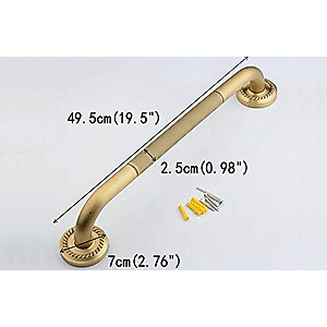 CRODY Bath Wall Attachment Handrails Grab Bar Rails Grab Bar Shower Aid and Safety Support Armrest,Safety Copper Handrail,Wall Mounted Straight Towel Rack