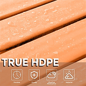 GARDENSTAR Adirondack Square Outdoor Side Table,2-Tier Storage Patio Side Table, HDPE End Tables for Backyard Pool Porch Garden Lawn GoldenYellow