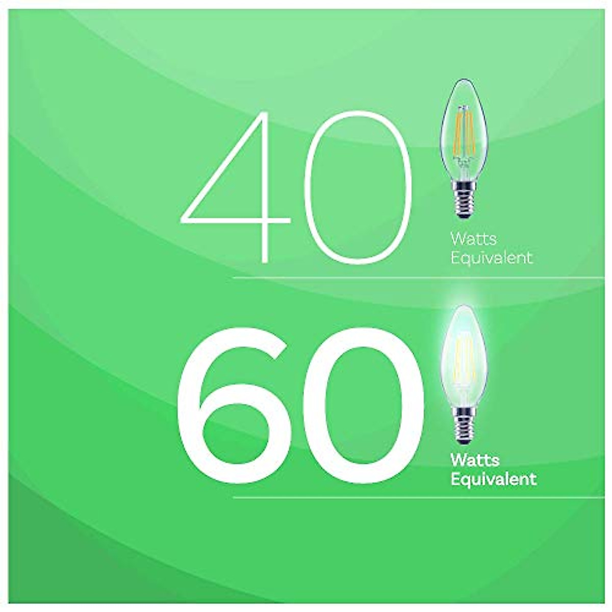 Asencia AN-03676 60 Watt Equivalent B11 All Glass Vintage Filament Dimmable LED Light Bulb, E12 Candelabra Base, 6-Pack, 6 Pack, Daylight (5000K)