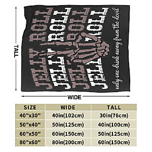 Jellys Music Rolls Blanket Flannel Fleece Blanket Ultra Soft Lightweight Throw Blanket for Bed Couch Living Room 60"x50"