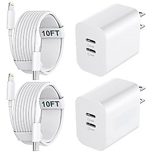 [MFi Certified] USB C iPhone 14 13 12 Fast Charger Block and 10FT Long iPhone Lightning Charging Cord Compatible for iPhone 14 Pro Max/14 Pro/14, 13/12/11 Pro Max, 13/12/11 Pro,iPad
