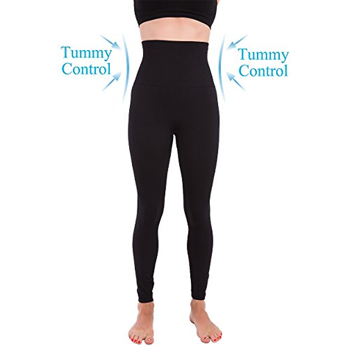 Homma Activewear Thick High Waist Tummy Compression Pants Slimming Body Yoga Leggings Postpartum Pants Black S