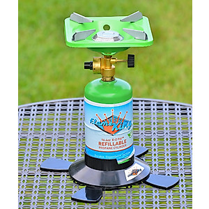 Flame King YSN1LBB Propane Base for 1LB and 1/2LB Propane Canisters for Safety and Stability