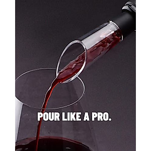 SonicPower Electric Wine Opener Set, Uncork without Effort, Open Serve & Preserve Attachments, Battery Operated, Sleek Black Finish