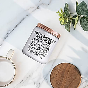 Happy Birthday Gifts for Women - Funny Gift for Best Friend Coworker Classmate Bestie Present Lavender Candle