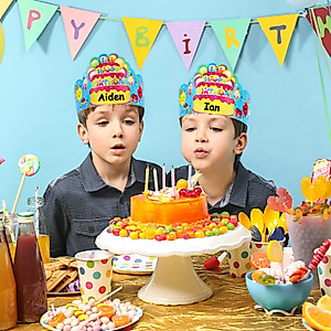 AUGTHEEP Pack of 36 Birthday Crowns for Kids - Colorful Paper Party Hats for Students Classroom School VBS Party Supplies