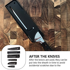 Hemoton 6pcs Scabbard Cutter Cutter Protector Kitchen Gadget Kitchen Utensil Plastic Knives Protectors Plastic Cutter Cover Cutter Protective Cover Cutter Accessories Cutter Sleeve