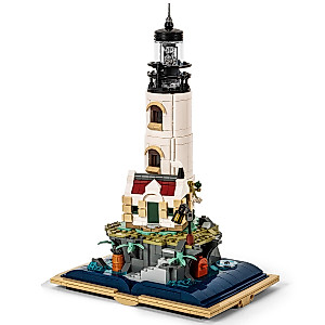 GOTIMON Island Lighthouse Tower Magic Book Building Block Sets,Model Building Kit Gift for Adults and Kids (1016 PCS)