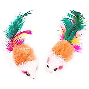 Aftermarket Furry Pet Cat Toys Mice, Cat Toy Mouse, Pet Toys for Cats, Cat Catcher for Feather Tails, 10 Counting