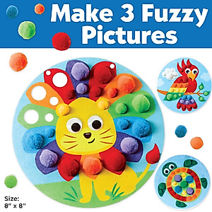 Creativity for Kids Pom Pom Pictures: Animals - Preschool Learning Activities, Sensory Toys for Toddlers, Toddler Arts and Crafts for Ages 3-5+