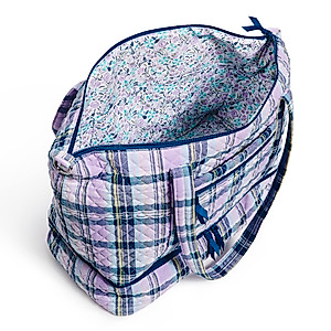 Vera Bradley Women's Cotton Deluxe Travel Tote Travel Bag, Sunflowers - Recycled Cotton, One Size