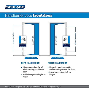 Schlage Lock Company Plymouth Front Entry Handle Flair Left-Handed Interior Lever (Bright Brass) FE285 PLY 505 FLA 605 LH - LOCK FE285 PLY 505 FLA 605 LH