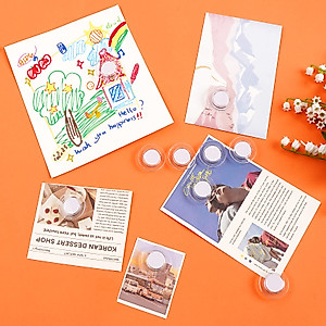 VNDUEEY 45 Pcs Round Whiteboard Magnets, Fridge Magnet, Dry Board Refrigerator Magnets, Magnets Fridge Decorative, Small Magnets Teacher Supplies for School, Home, Office(Clear, 3cm/1.18in)