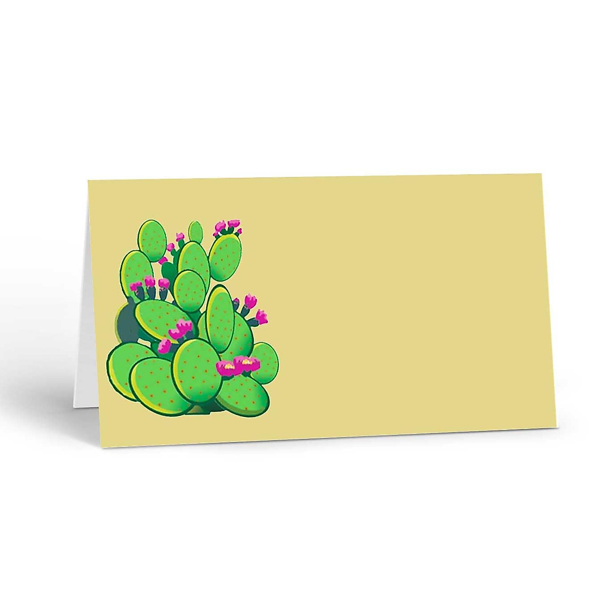 Stonehouse Collection | Prickly Pear Cactus Table Tent Cards | Desert Cactus Place Cards | Southwest Name Cards | Place Setting | Desert Southwest Parties, Celebrations | (Prickly Pear Cactus)