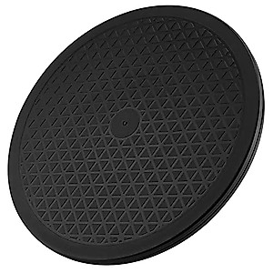 SINJEUN 8 PCS 12 Inch 360° Rotating Swivel, Rotating Swivel Stand Turntable Lazy Susan Monitor Stand for Plants, Models and Handicraft, Black