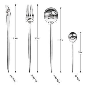 Happy 80th Birthday Spoon&Fork Gifts Engraved Cutlery Set Personalized Birthday Gifts for Son Daughter Sister Brother Friends