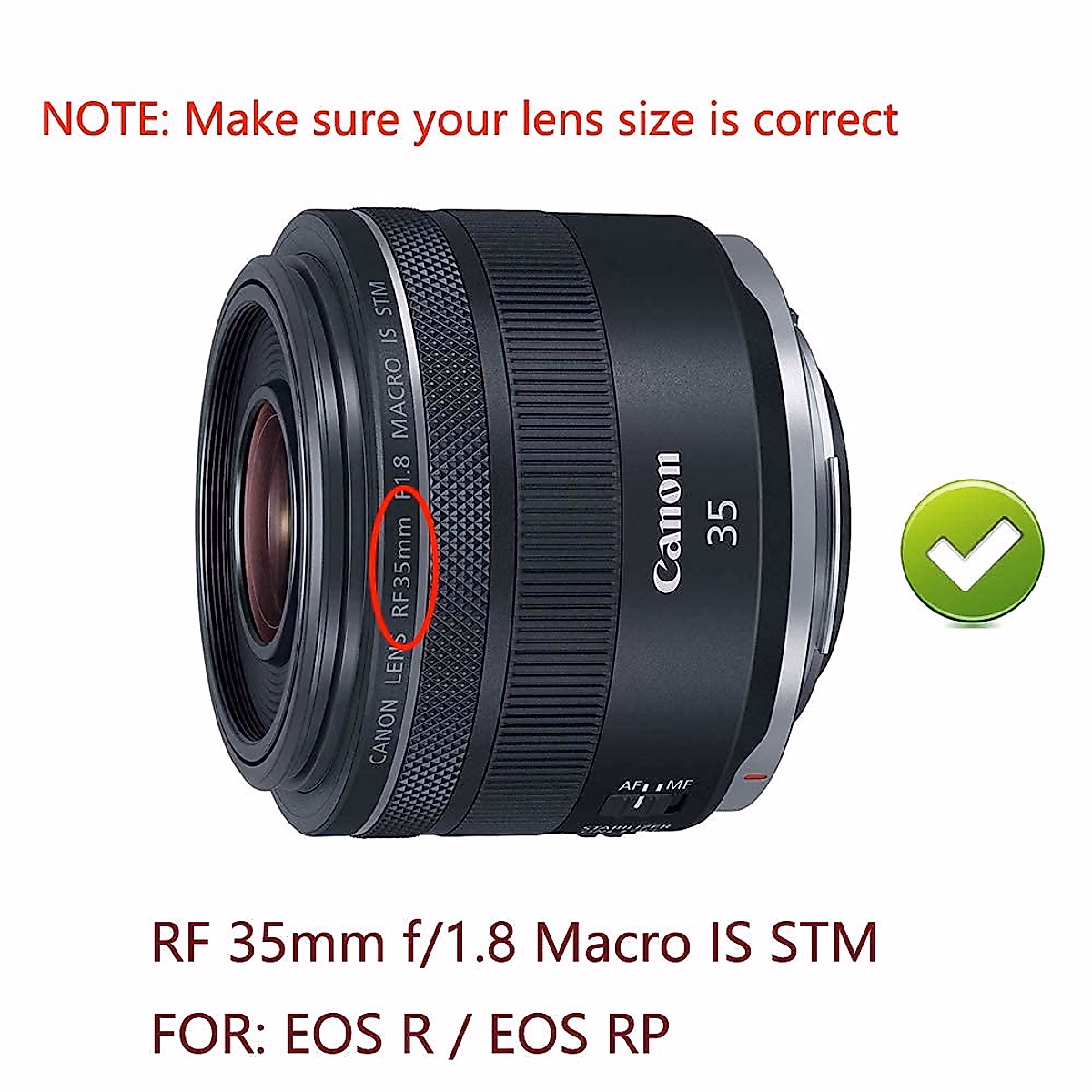 Lens Cap (52mm) Compatible for EF-M 18-55mm EF-M 55-200mm, Compatible for RF 35mm f/1.8 Macro is STM Lens (3 Pack)