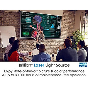Optoma ZH406 1080p Professional Laser Projector | DuraCore Laser Light Source Up to 30,000 Hours | Crestron Compatible | 4K HDR Input | High Bright 4500 lumens | 2 Year Warranty White