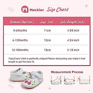 Meckior Infant Baby Girls Boys Handmade Princess Flats Toddler First Walkers Soft PU Leather Non-Slip Crib Wedding Dress Shoes